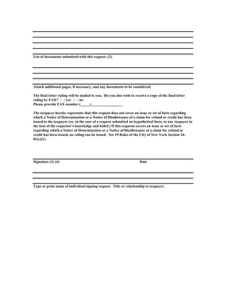 Letter Ruling Request Form | PDF