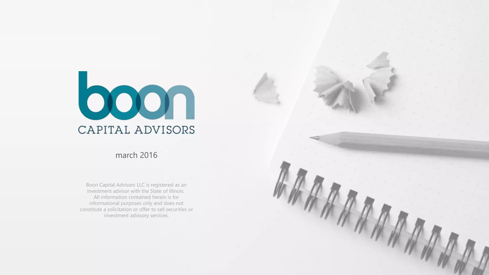 Boon Capital Presentation Final March 2016 | PPT