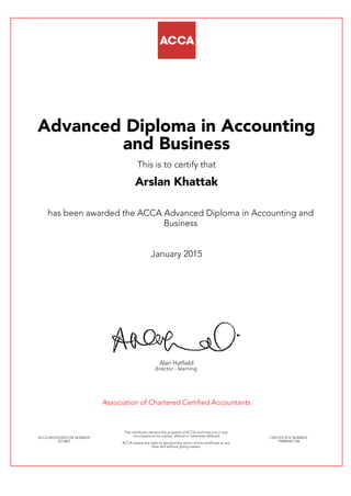 Advanced Diploma (ACCA) | PDF | Business | Business and Finance