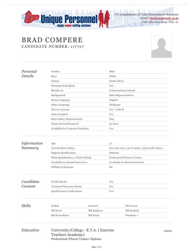 Brad_Compere CV | PDF