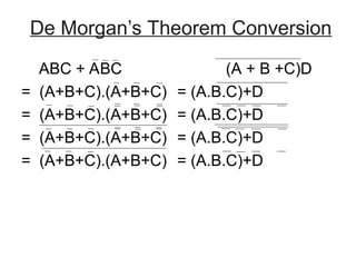 Best Explanation about De Morgan's Law and Components | PPT