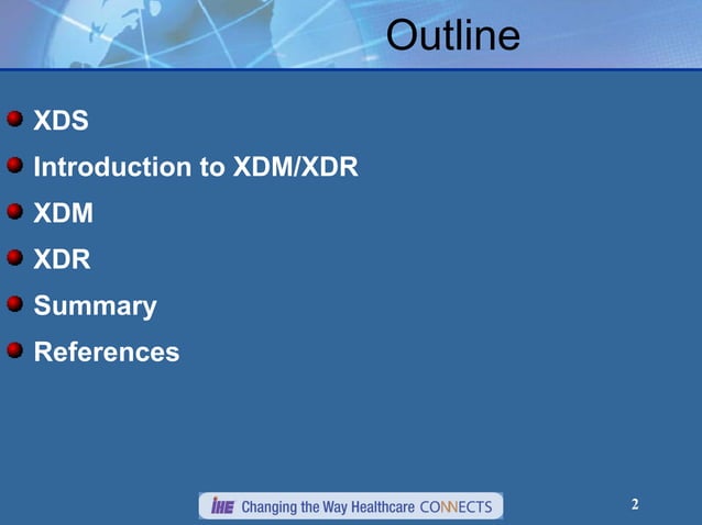 IHE-XDS_XDR-XDM Understanding | PPT