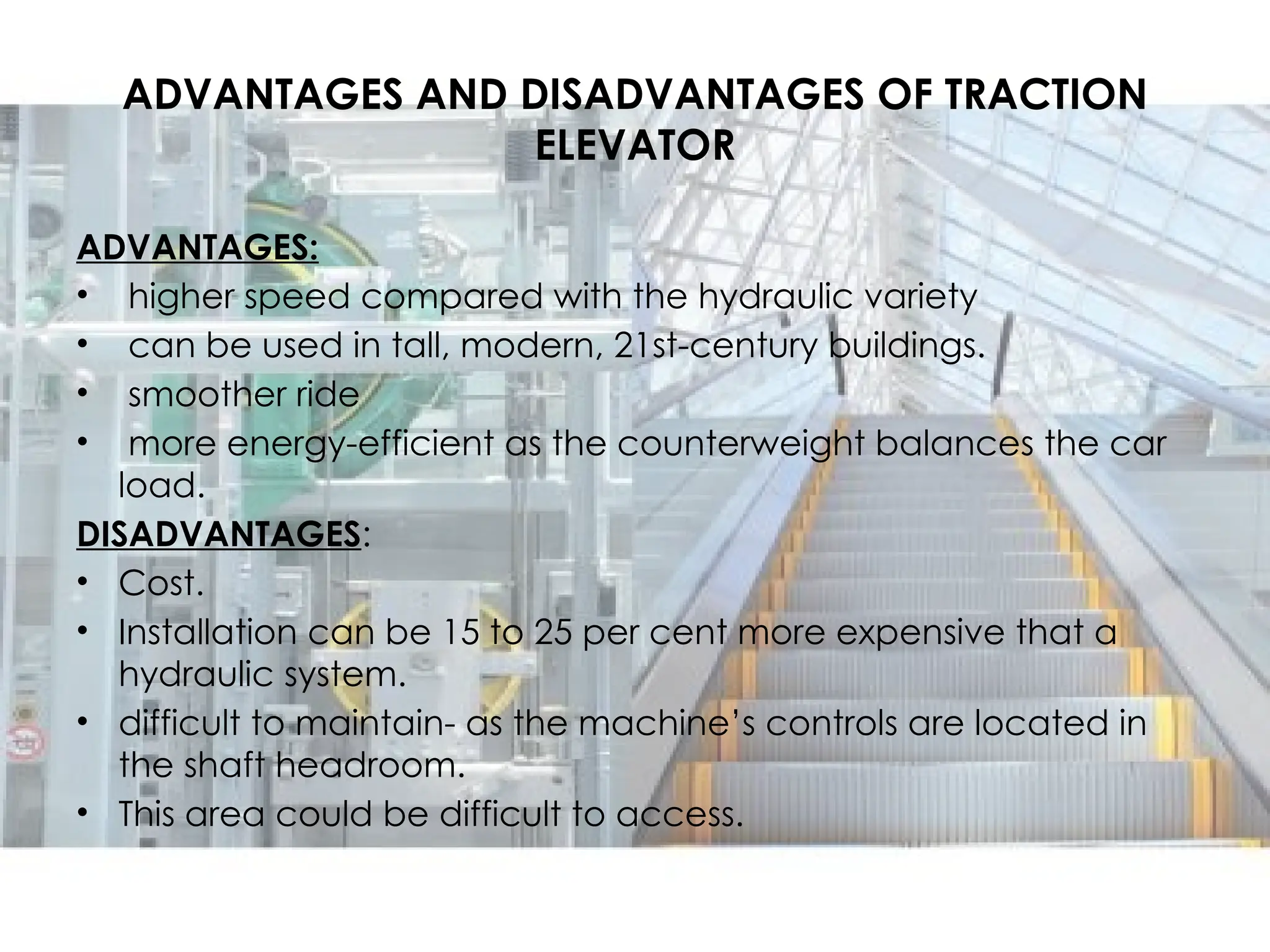 Building Utilities 2 : Elevators and Escalators | PPT