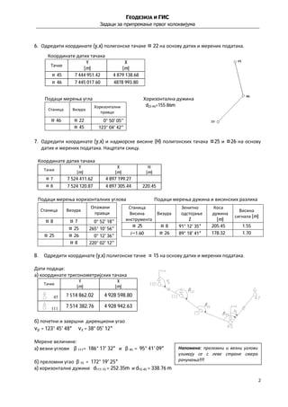 129557838 geodezija-i-gis-zadaci-za-prvi-kolokvijum | PDF