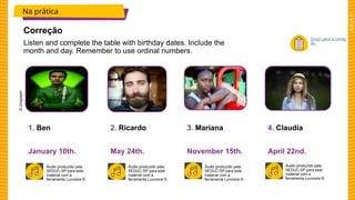 Teaching English Dates and Ordinal Numbers for Birthdays | PPTX
