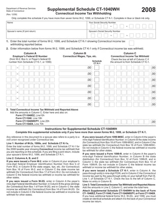 Connecticut Alternative Minimum Tax Return - Individuals ( | PDF