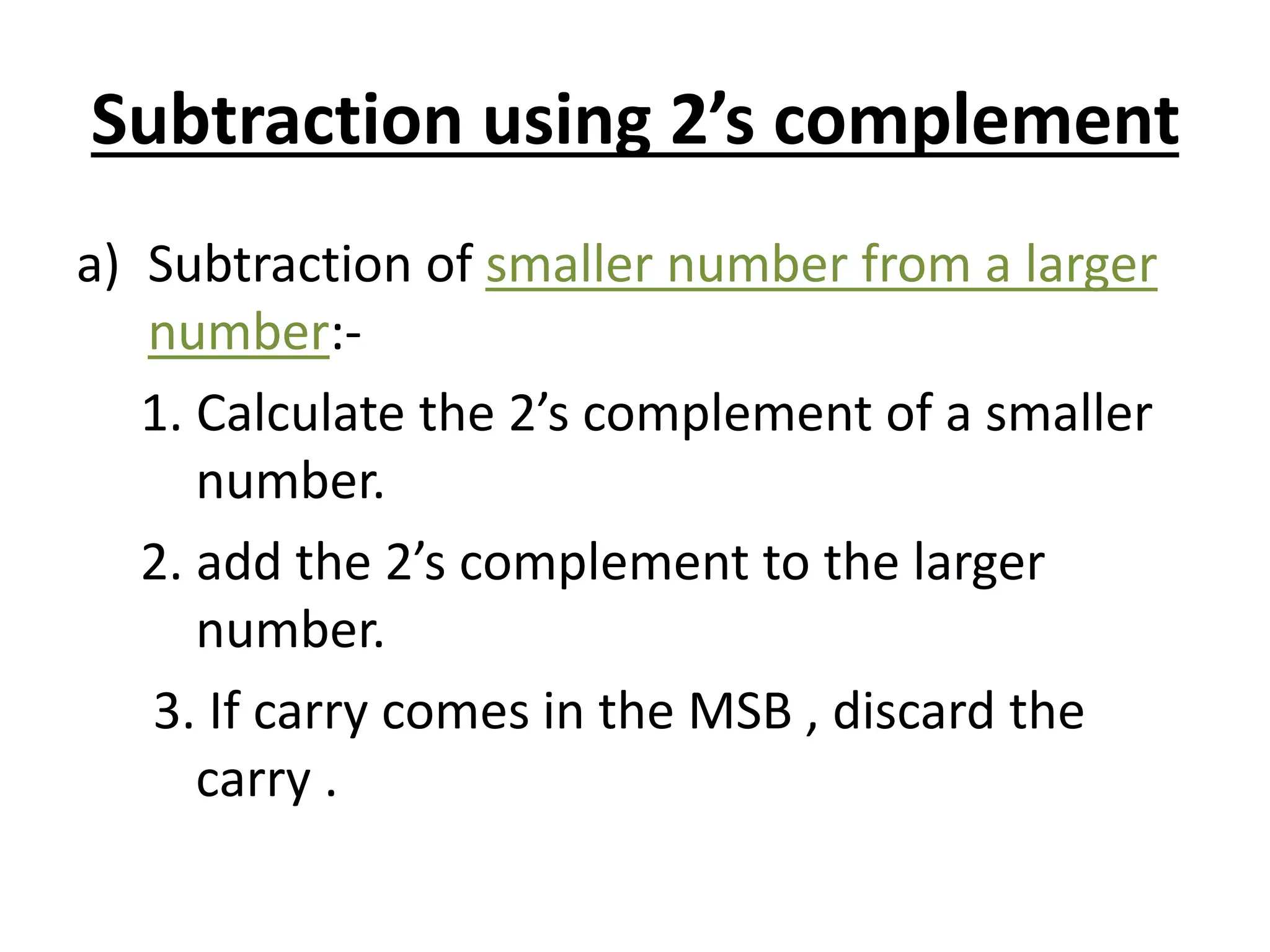 binary arithmetic rules | PPT
