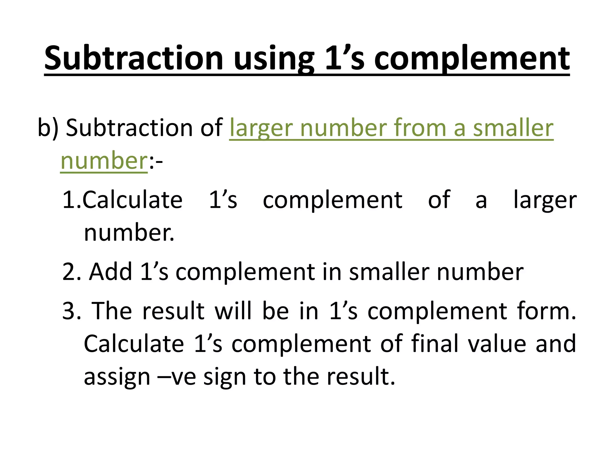 binary arithmetic rules | PPT