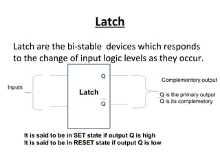 Flipflops and Excitation tables of flipflops | PPT