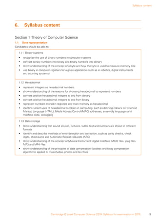 O'levels Computer Science 2210 Syllaybus 2015 | PDF
