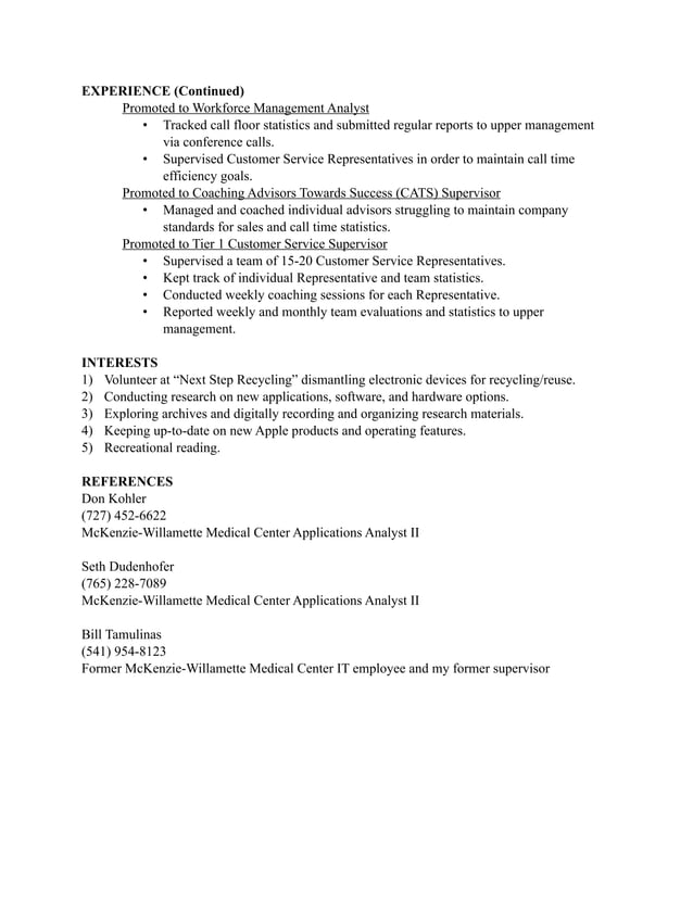 David Froom Resume | PDF