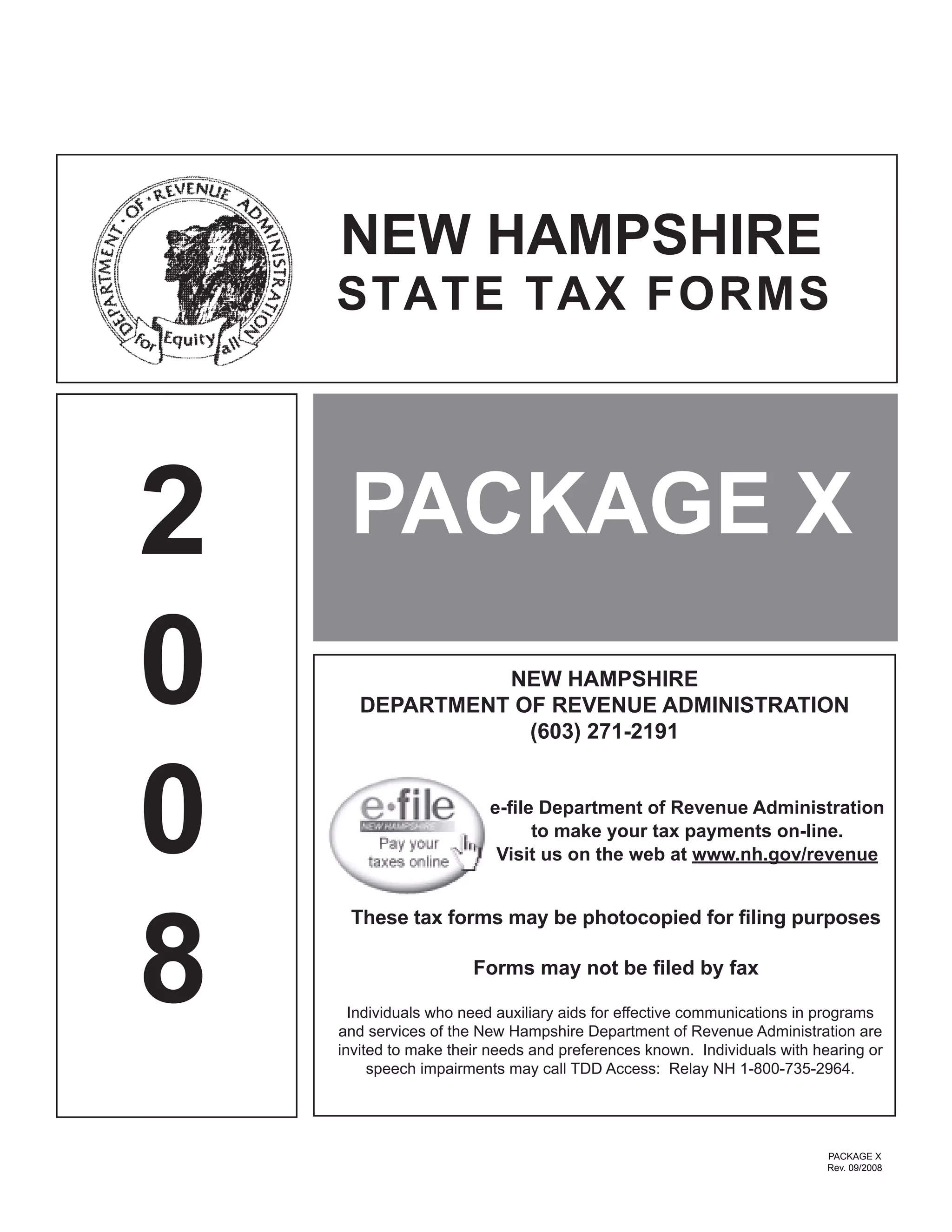 Taxpayer Forms Booklet for 2008 | PDF