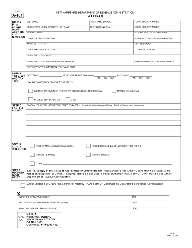 Appeal Form | PDF | Personal Taxes | Personal Finance