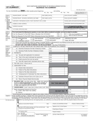 Business Tax Summary Form | PDF