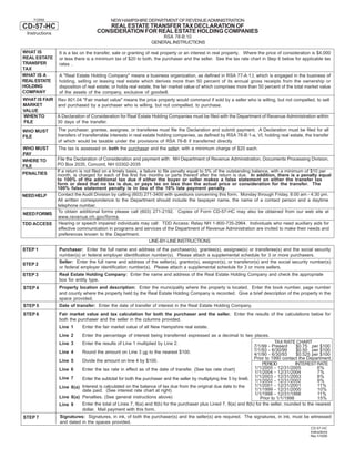 Real Estate Transfer Declaration of Consideration for Holding Companies ...