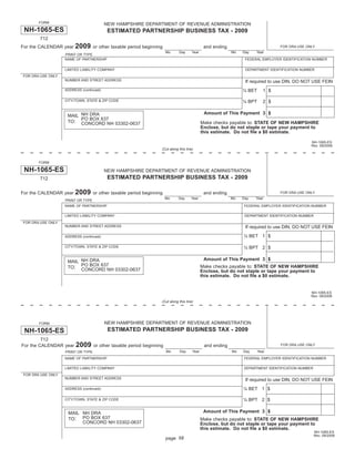Estimated Partnership Business Tax Quarterly Payment Forms | PDF