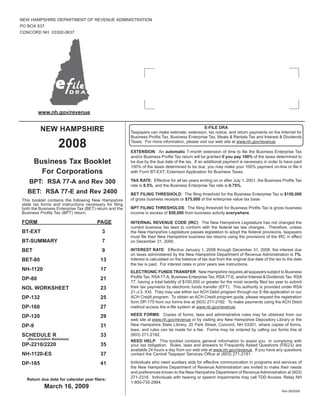 Corporate Business Profits Tax Return Booklet | PDF