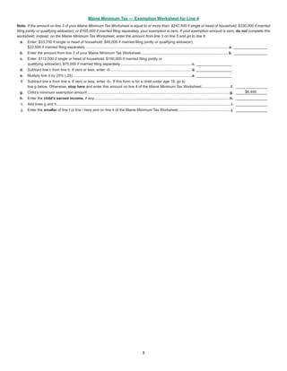 Minimum Tax worksheet | PDF