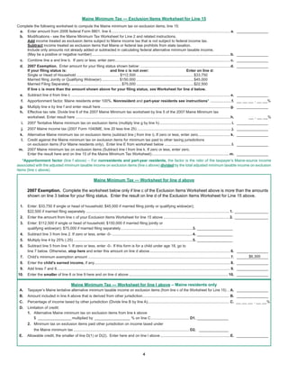 Minimum Tax worksheet | PDF