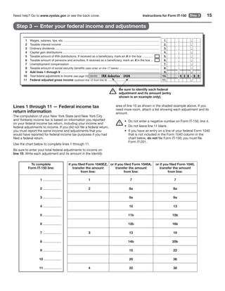 IT-201 Resident Income Tax Return (long form) and instructions ...
