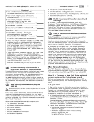 IT-201 Resident Income Tax Return (long form) and instructions ...