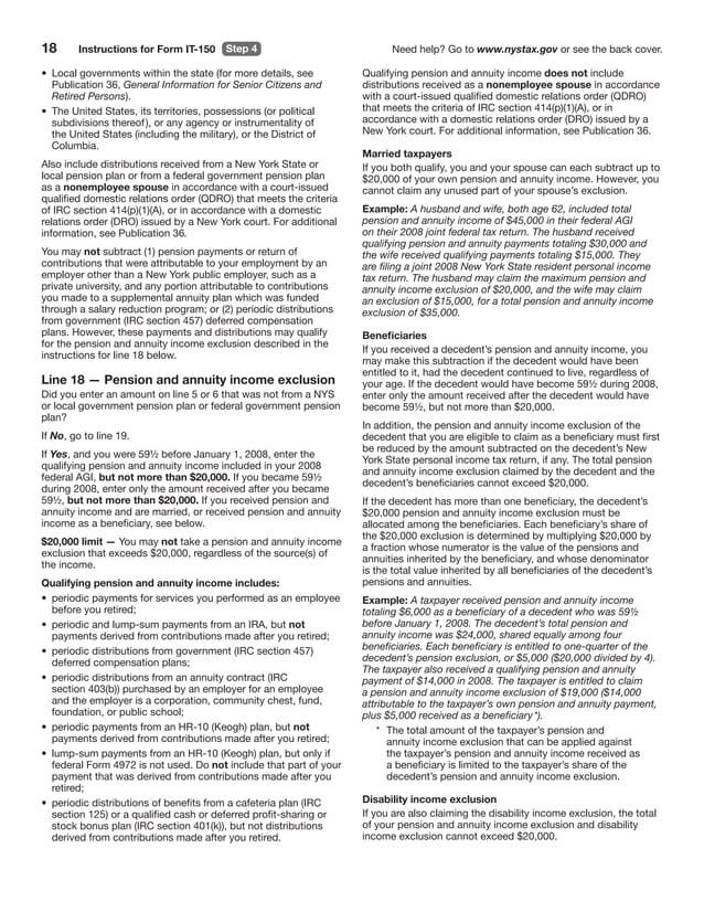 IT-201 Resident Income Tax Return (long form) and instructions ...