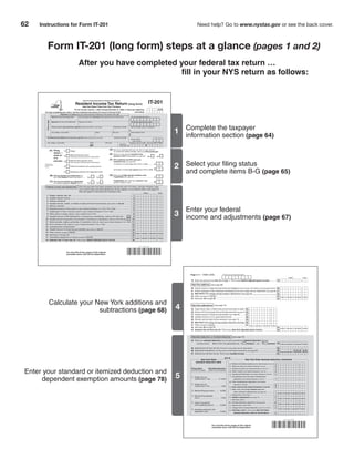 IT-201 Resident Income Tax Return (long form) and instructions (inclu…