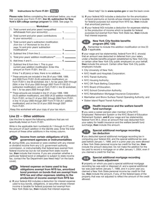 IT-201 Resident Income Tax Return (long form) and instructions ...
