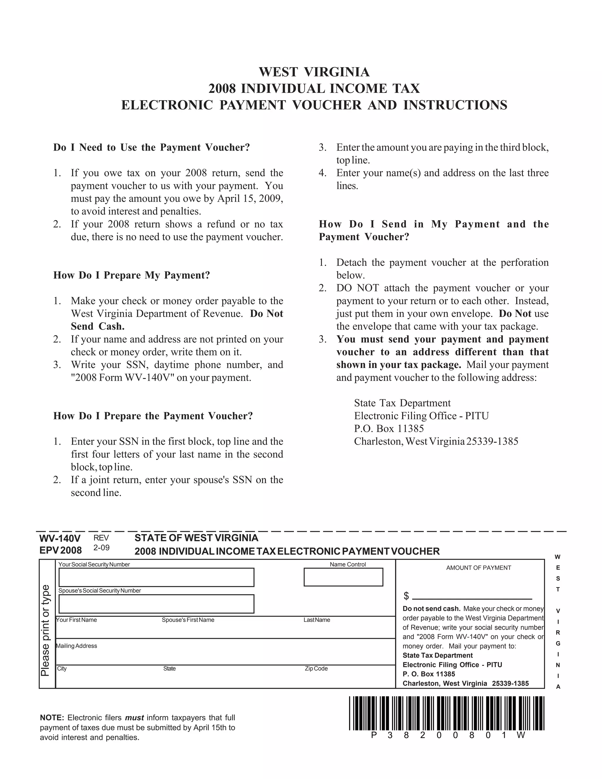 wv140ve pv state.wv.us/taxrev/forms | PDF