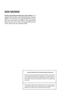 740-NP Packet--- 2008 Kentucky Part-Year and Nonresident Tax Booklet ...