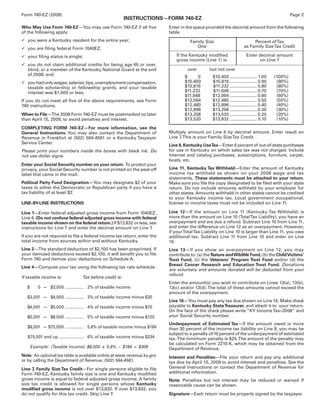 740-EZ - 2008 Kentucky Individual Income Tax Return - Form 42A740-EZ | PDF