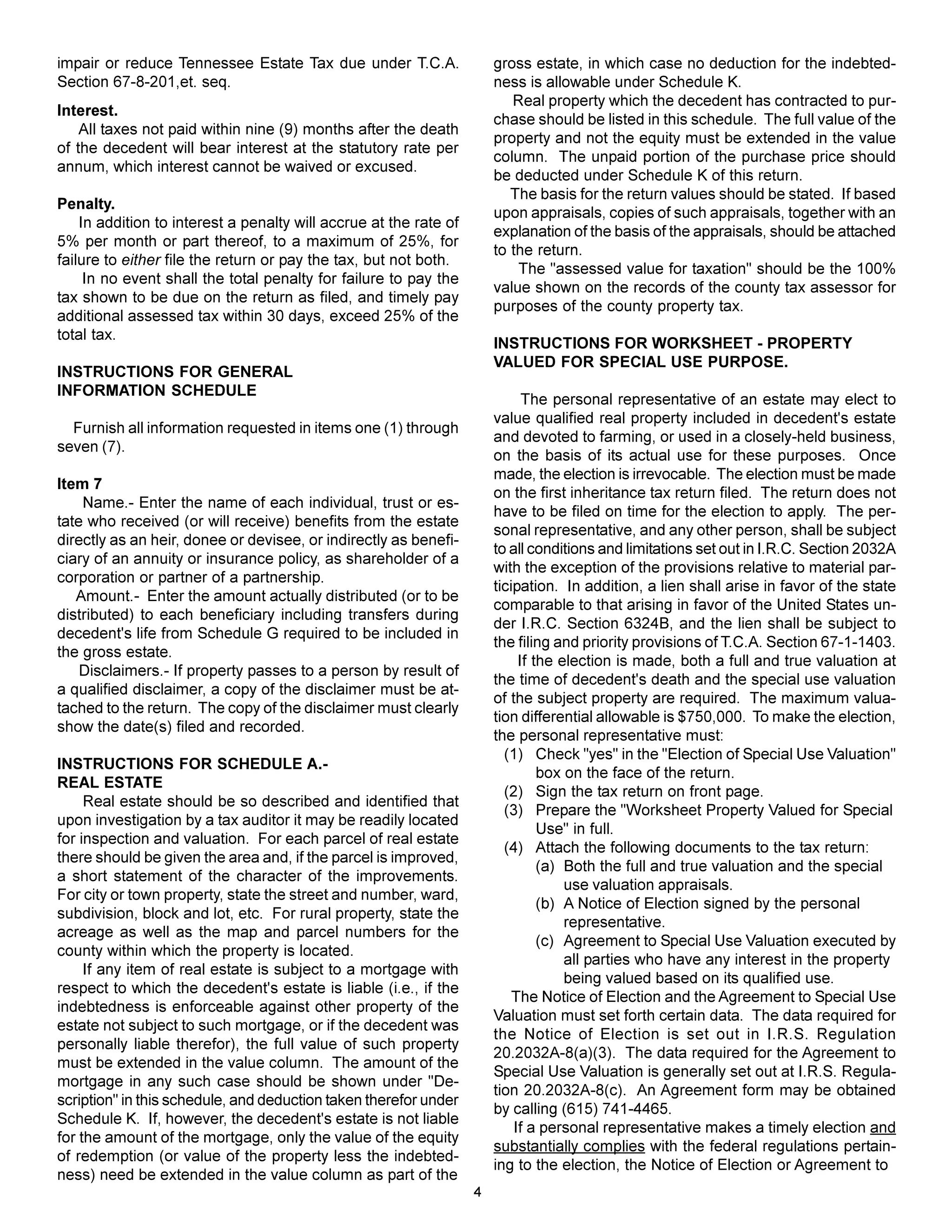 # Instructions for State Inheritance Tax Return | PDF | Personal Taxes ...
