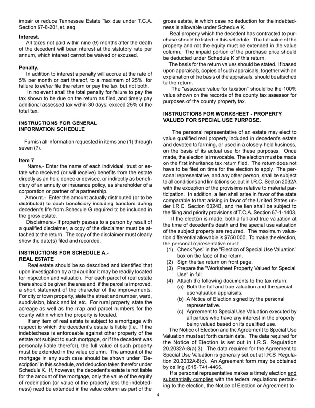 # Instructions for State Inheritance Tax Return | PDF | Personal Taxes ...