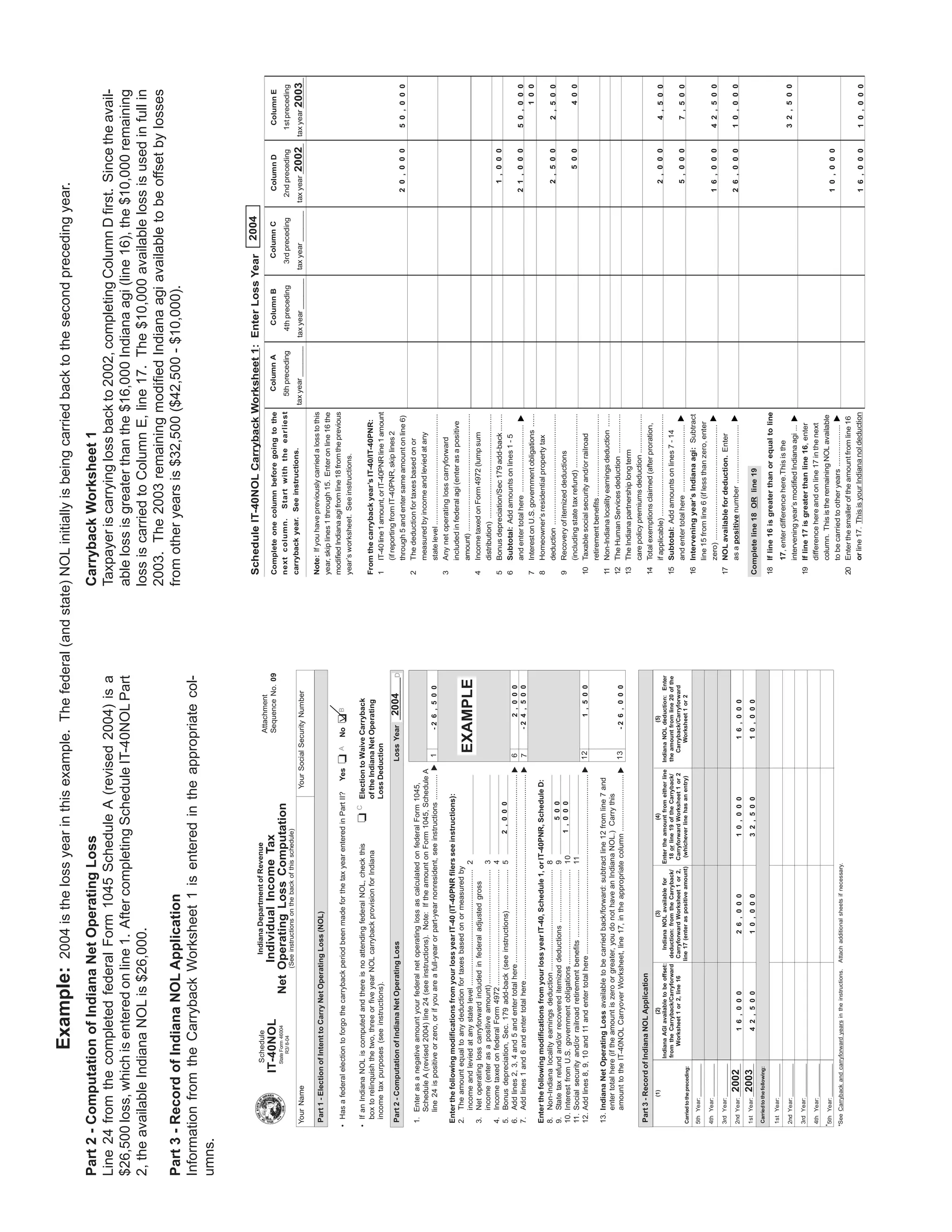 Net Operating Loss Computation for Individuals | PDF
