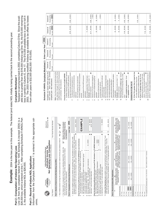 Net Operating Loss Computation for Individuals | PDF
