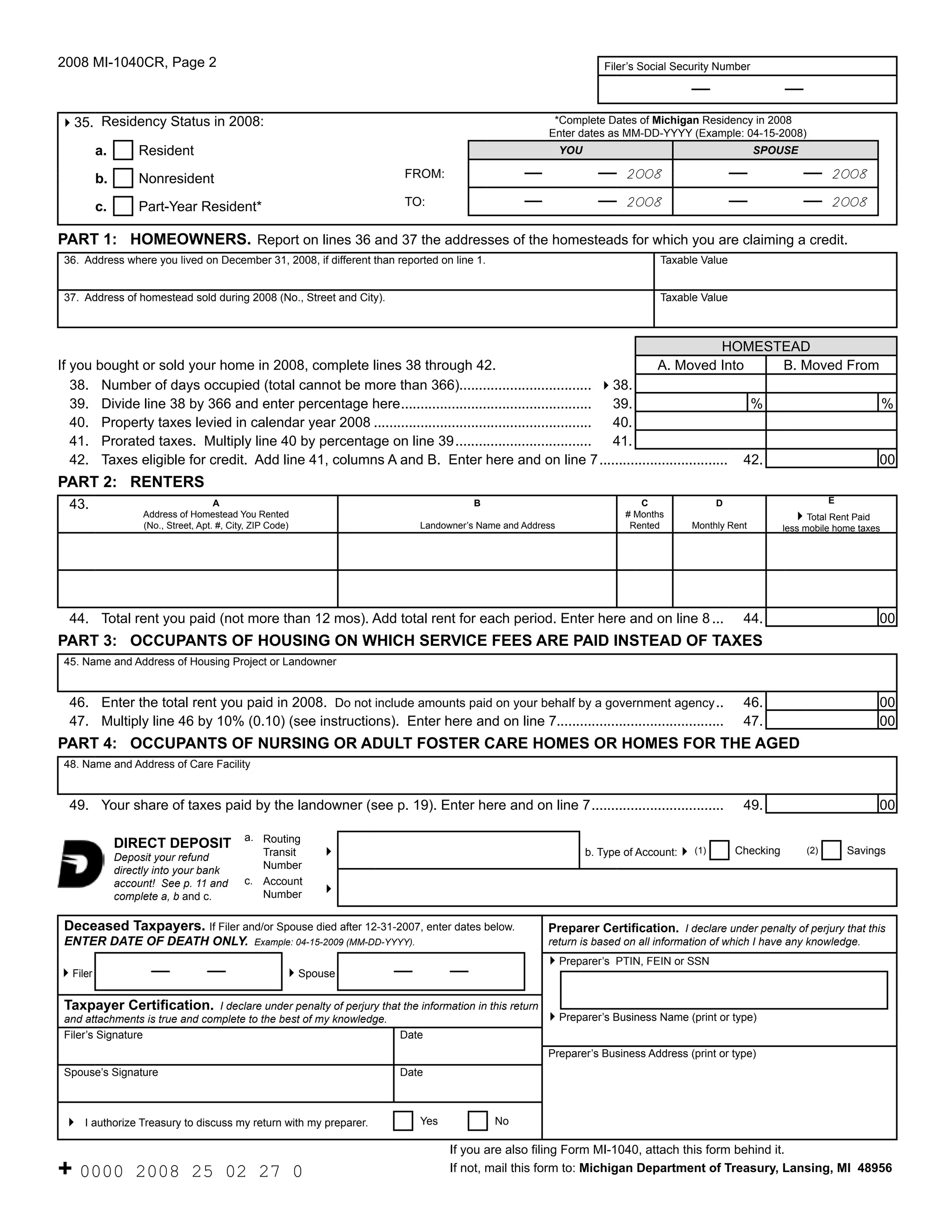 MI-1040CR Instructions | PDF