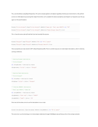 descriptive programming | PDF