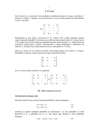 Matrice i Determinante | PDF