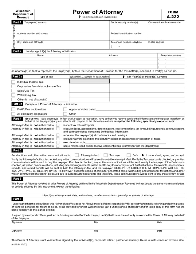 Form A-222 | PDF