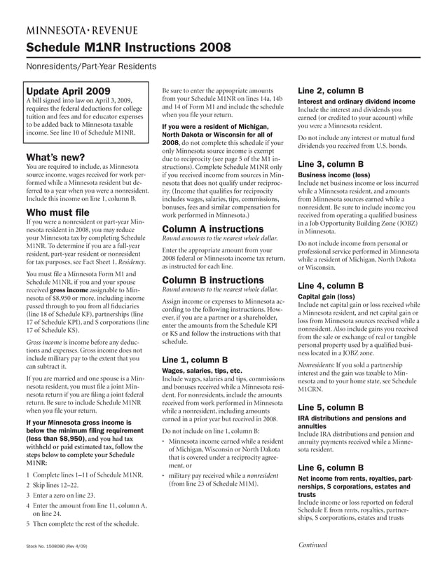 M1NR taxes.state.mn.us | Free Download