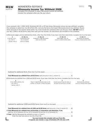 State Of Mn Tax Forms