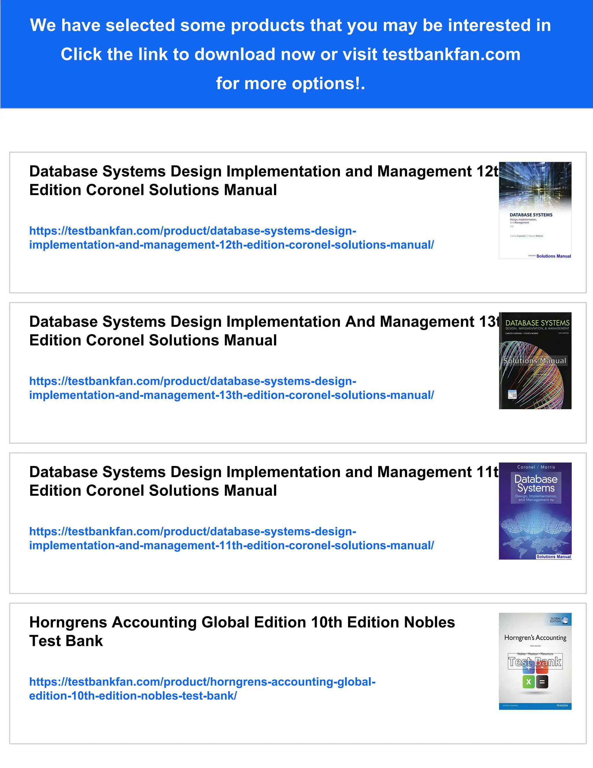 Database Systems A Practical Approach to Design Implementation and Management 6th Edition ...