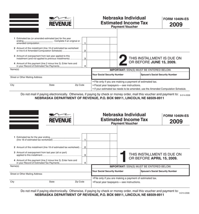 revenue.ne.gov tax current f_1040nes_2009 | PDF | Business Accounting ...
