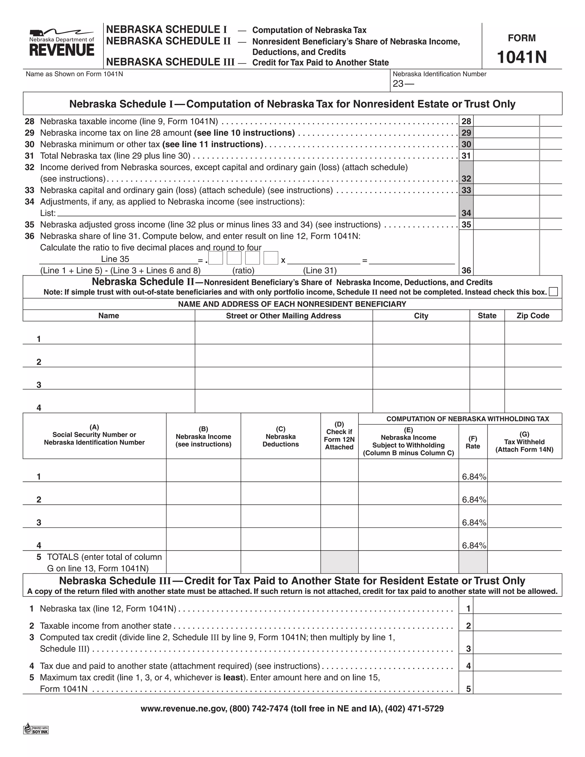 revenue.ne.gov tax current f_1041n | PDF