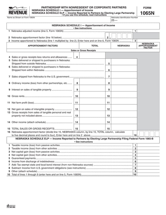 revenue.ne.gov tax current f_1065n | PDF