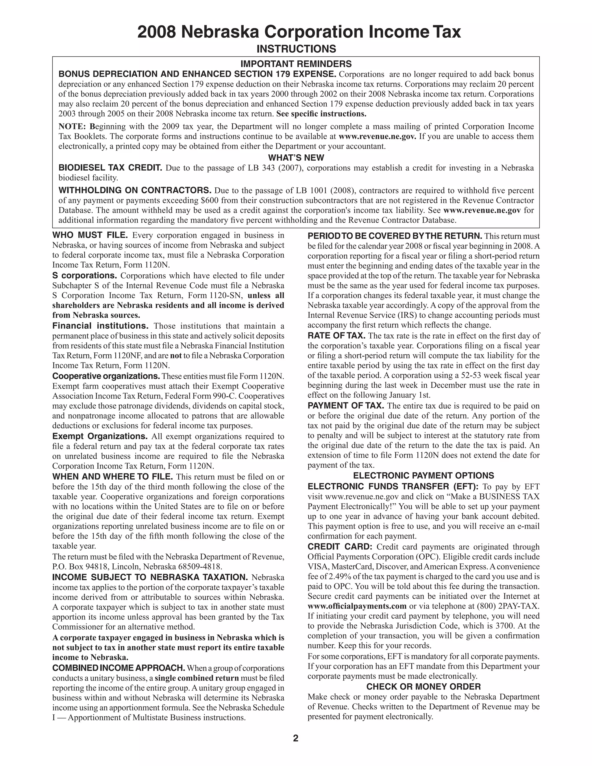 revenue.ne.gov tax current f_1120n_inst | PDF
