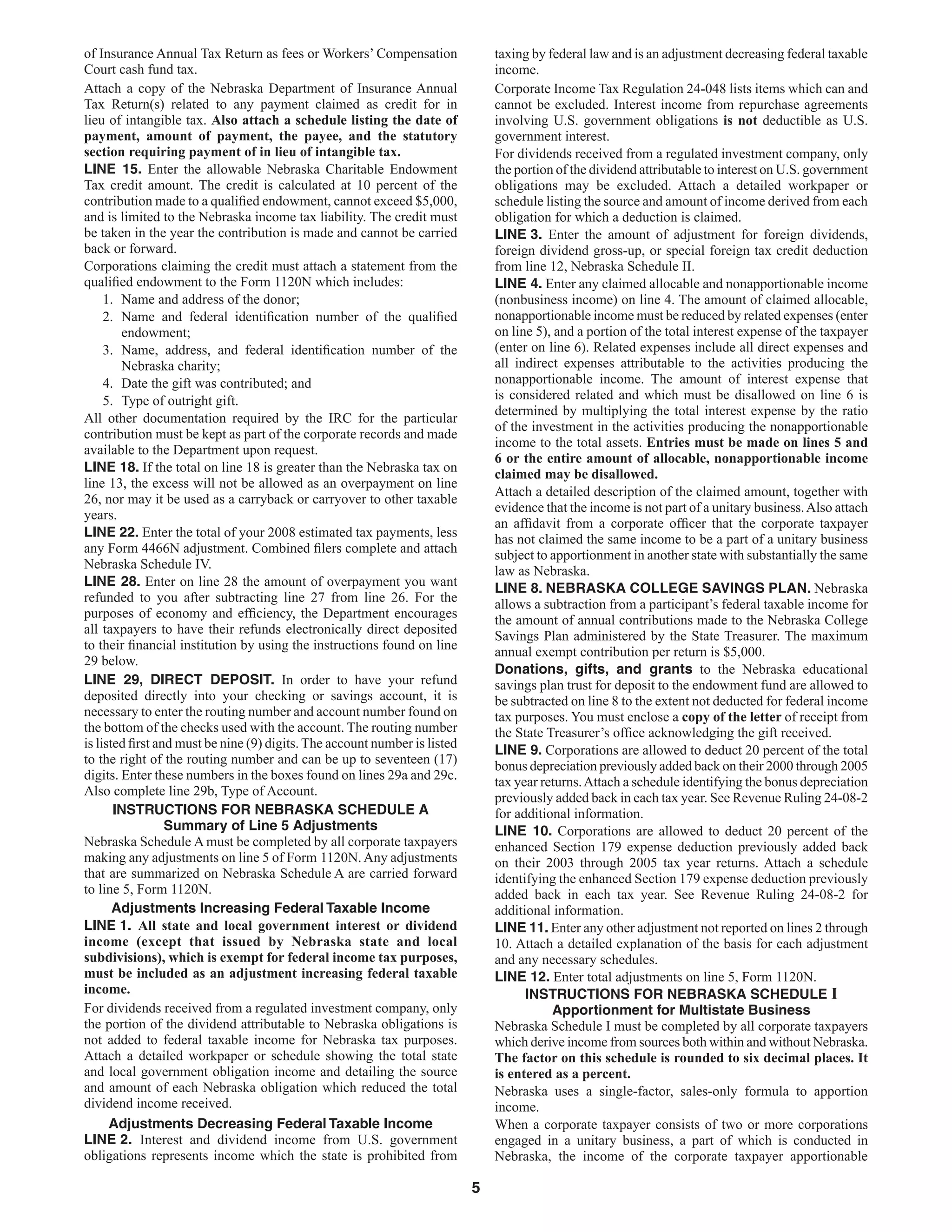 revenue.ne.gov tax current f_1120n_inst | PDF