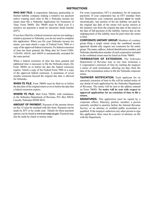 revenue.ne.gov tax current f_7004n | PDF