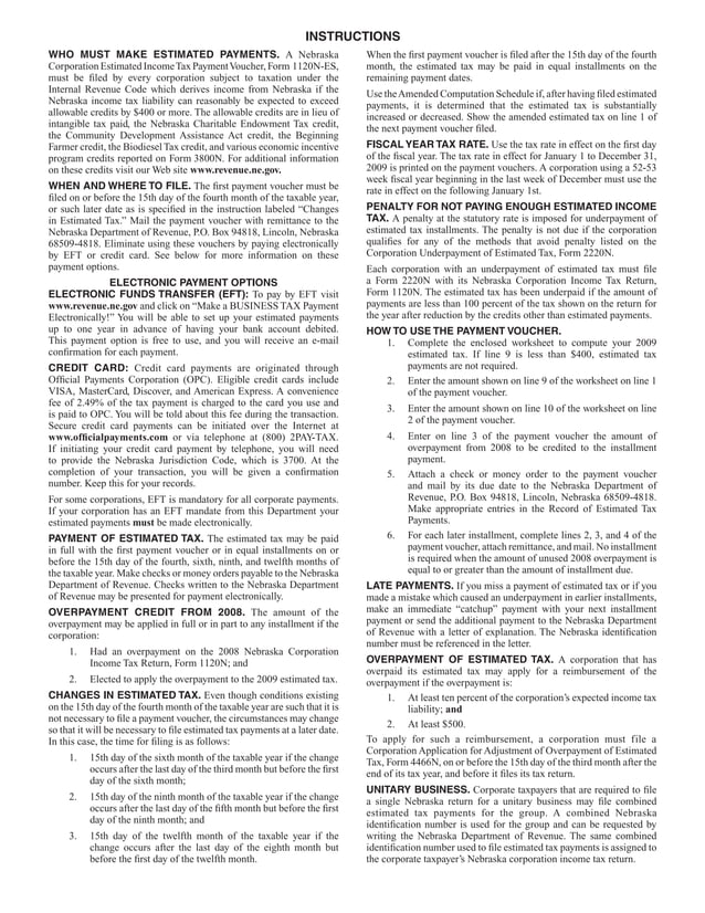 revenue.ne.gov tax current f_1120nes_2009 | PDF | Credit Cards ...