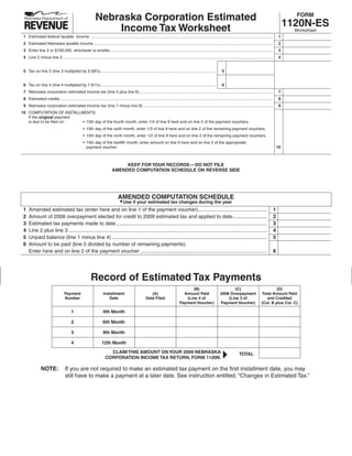 revenue.ne.gov tax current f_1120nes_2009 | PDF | Credit Cards ...